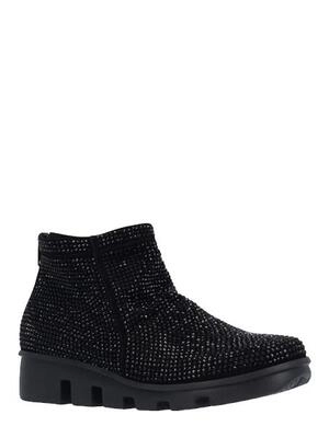 L'AMOUR DES PIEDS Hadirat Leather Bootie - Black