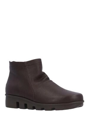 L'AMOUR DES PIEDS Hadirat Leather Bootie - Chocolate
