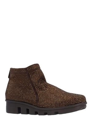 L'AMOUR DES PIEDS Hadirat Leather Bootie - Chocolate