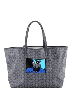 Goyard Saint Louis Tote Printed Coated Canvas Pm - Grey