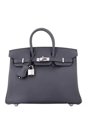 Hermès Birkin Handbag Swift With Palladium Hardware 25 - Grey