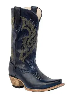 FREEBIRD Woody Leather Western Boots - Blue