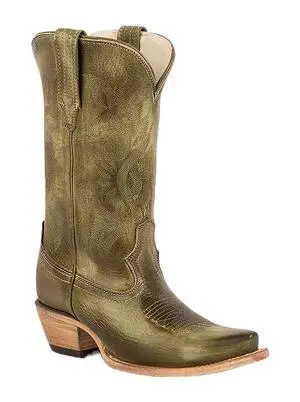 FREEBIRD Woody Leather Western Boots - Olive
