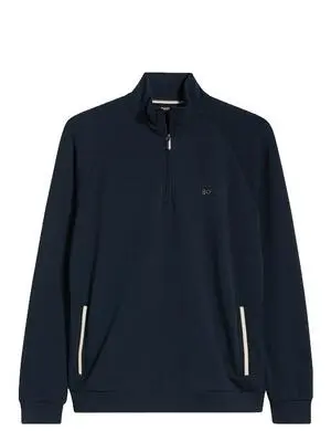 BOSS Sense Quarter-zip Pullover - Dark Blue