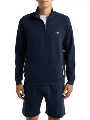BOSS Sense Quarter-zip Pullover - Dark Blue