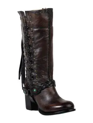 FREEBIRD Buck Knee High Boots - Black