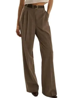 FAVORITE DAUGHTER The Favorite Plaid High Waist Wide Leg Pants - Java Plaid
