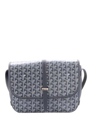 Goyard Belvedere Ii Messenger Bag Coated Canvas Mm - Grey
