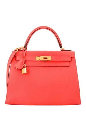 Hermès Kelly Handbag Epsom With Gold Hardware 28 - Red