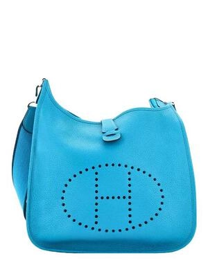Hermès Evelyne Bag Gen Iii Clemence Gm - Blue