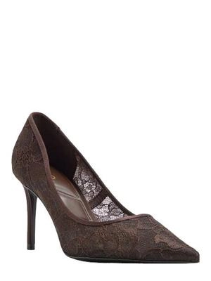 Aldo Khylie Lace Pointed Toe Stiletto Pumps - Brown Primary/multi
