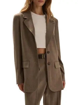 FAVORITE DAUGHTER The Favorite Plaid Blazer - Java Plaid