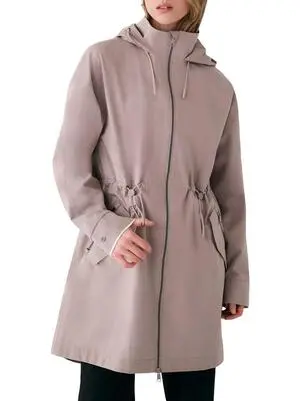 LOLE Lole Piper 2.0 Waterproof Rain Jacket With Drawstring Waist Pebble