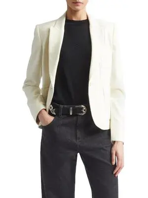 Eleventy Sequin Detail Alpaca Blend Blazer - Cream