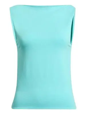 JADED LONDON Backless Twist Jersey Top - Turquoise