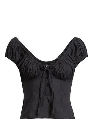 BDG URBAN OUTFITTERS Hallie Peasant Blouse - Black