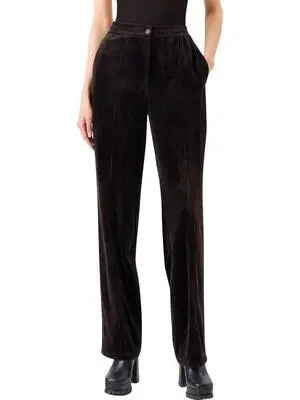 Akris Fritz Straight Leg Stretch Corduroy Pants - Coffee