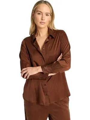 NUDEA Eco-luxe Midi Shirt - Cocoa