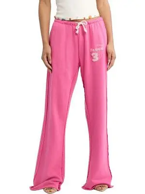 JADED LONDON Cotton Fleece Drawstring Pants - Pink