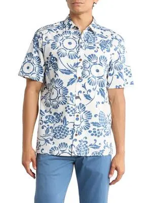 KAHALA Duke's Pareo Trim Fit Sport Shirt - Ivory