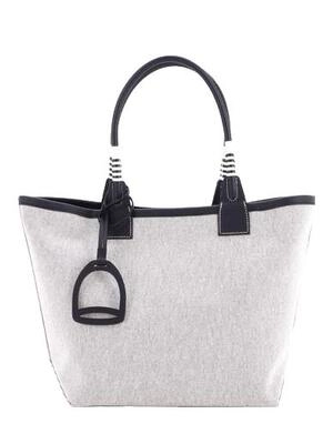 Hermès Sac Steeple Tote Toile With Leather 28 - Black