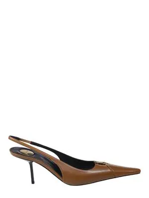 Saint Laurent Slingback Pumps - Brown
