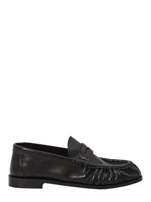 Saint Laurent Calf Leather Loafer - Black