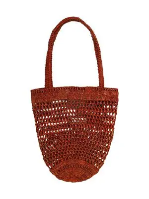 Chloé Raffia Bag With Logo Detail - Multicolor