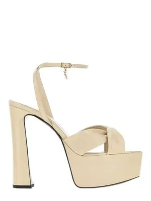 Saint Laurent Heeled Platform Sandals - White