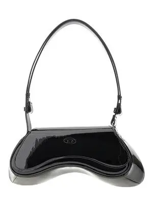 DIESEL® Glossy Faux Leather Bag - Black