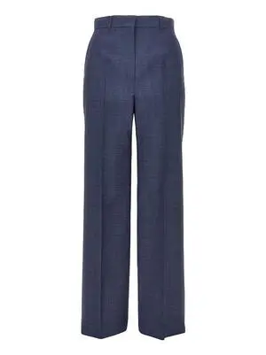 Max Mara Virgin Wool Tailored Pants - Blue