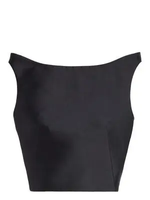 JIL SANDER Silk And Wool Cropped Top - Multicolor