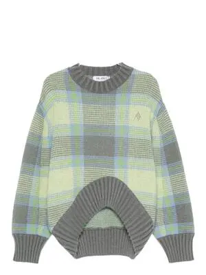 Attico Checked Wool Crewneck Sweater - Multicolor