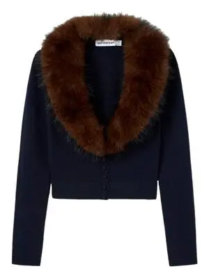 SELF-PORTRAIT SELF-PORTRAIT Knitwear With Faux Fur Collar Multicolor