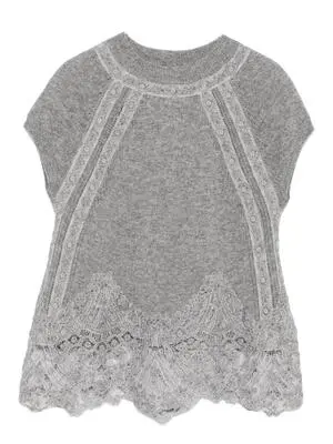 ERMANO SCERVINO Ermanno Scervino Cashmere Lace Top - Multicolor