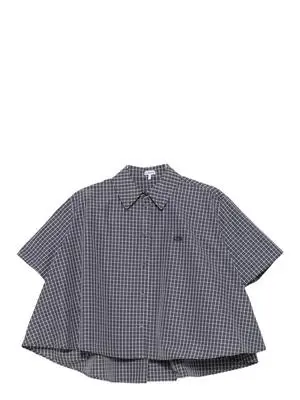 Loewe Cotton Checkered Cropped Shirt - Multicolor