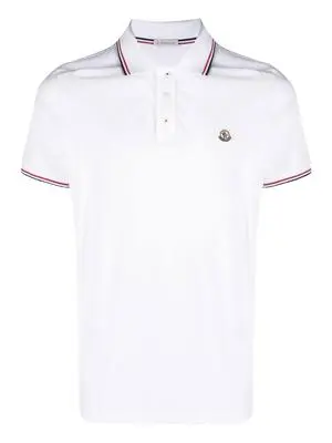 Moncler Logo Cotton Polo Shirt - Multicolor