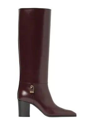 Saint Laurent Calfskin Knee High Boots - Multicolor