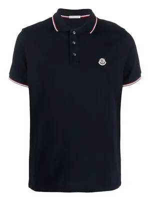 Moncler Logo Cotton Polo Shirt - Multicolor