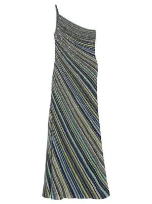 Missoni Striped One-shoulder Long Dress - Multicolor