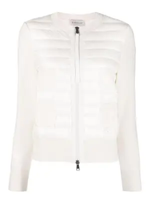 Moncler Wool And Nylon Padded Cardigan - Multicolor