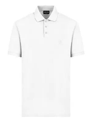 Giorgio Armani Logo Cotton Polo Shirt - Multicolor