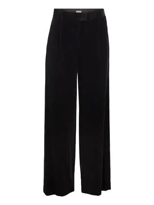 Brunello Cucinelli BRUNELLO CUCINELLI Wide-Leg Corduroy Trousers Black