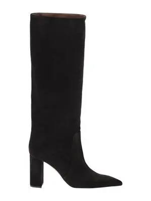Paris Texas Suede High Leg Pointed Toe Boots - Black