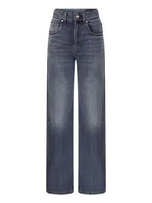 Brunello Cucinelli Wide-leg Stretch Denim Jeans - Multicolor