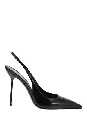 Paris Texas Lidia Slingback 105 Patent Leather Pumps - Black