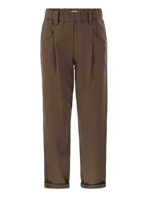 BRUNELLO CUCINELLI BRUNELLO CUCINELLI Stretch Cotton Baggy Trousers