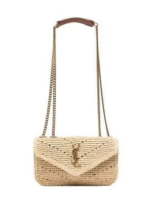 Saint Laurent Loulou Raffia Mini Bag - Multicolor