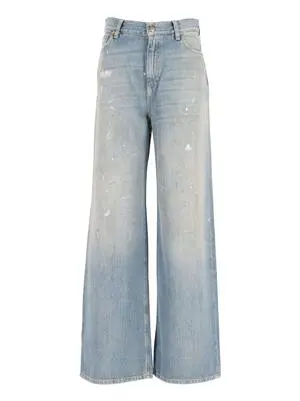 GOLDEN GOOSE Boyfriend Fit Jeans With Embroidered Logo - Blue