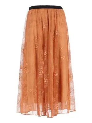 FORTE_FORTE Lace Midi Skirt - Yellow